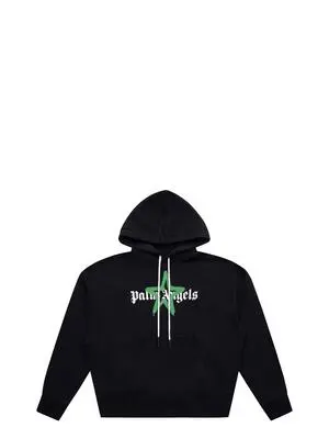 Palm Angels Star Sprayed Hoodie - Black