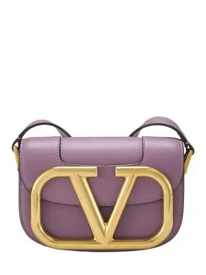 Valentino Garavani Calfskin Supervee Crossbody - Purple