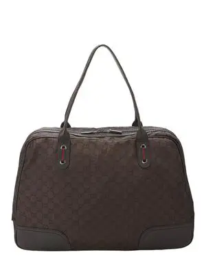 Gucci Gg Nylon Princy Satchel - Brown