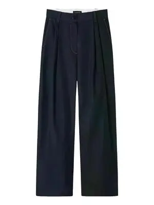 LEE MATHEWS Pleat-detail Trousers - Blue