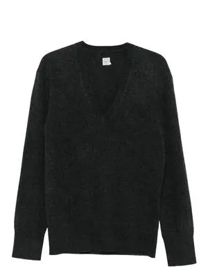 TOTEME V-neck Cashmere Sweater - Black
