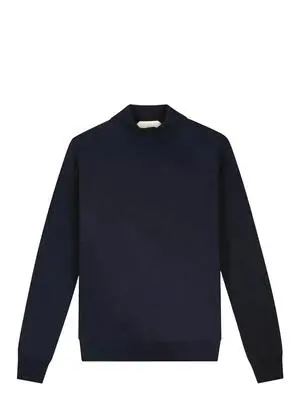 AURELIEN Roll-neck Cashwool Pullover - Blue