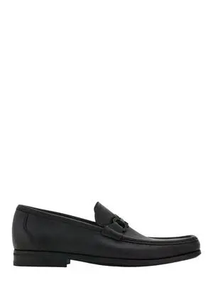 FERRAGAMO Gancini Loafers - Black