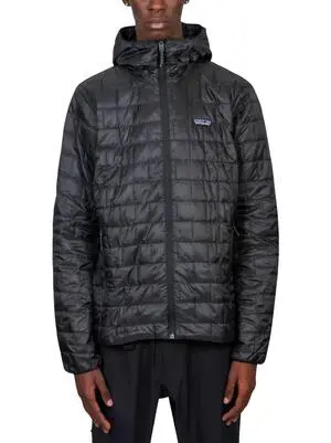 Patagonia Quilted Hooded Jacket - Black