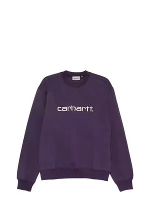 Carhartt Work In Progress Logo-detail Crew-neck Sweatshirt - Purple