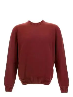 GRAN SASSO Ribbed Long-sleeved Sweater - Red