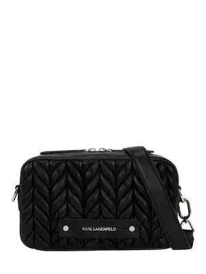 Karl Lagerfeld Quilted Cross Body Bag - Black