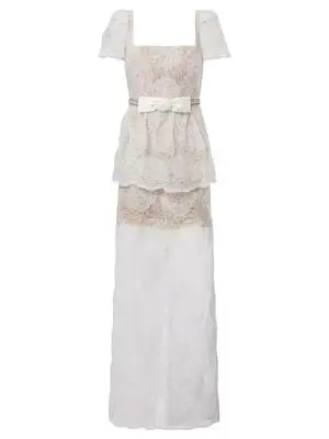 SELF-PORTRAIT Lace Maxi Dress - White