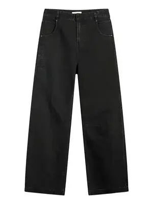 ENTIRE STUDIOS Button-fastening Wide Leg Jeans - Black