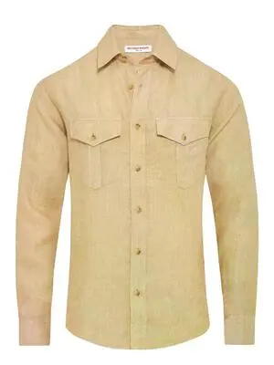 Orlebar Brown Colburn Double-pocket Linen Shirt - Neutrals