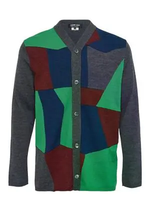 Comme Des Garçons Patchwork Cardigan - Grey
