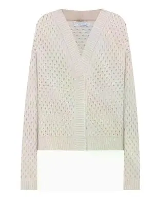 Peserico Long-sleeve V-neck Cardigan - Neutrals
