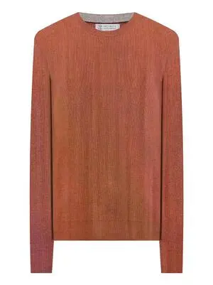 Brunello Cucinelli Ribbed Sweater - Orange