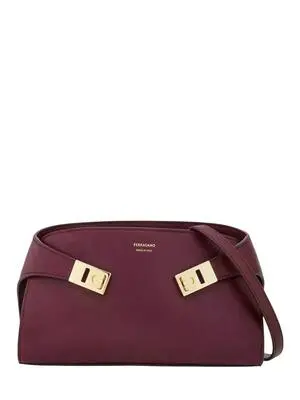 FERRAGAMO Mini Hug Cross Body Bag Red