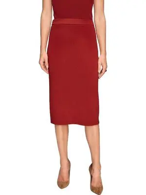 Donna Karan New York Stretch Knit Pencil Skirt - Metropolitan Red