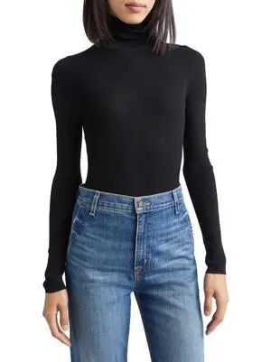 TWP Wool Ribbed Turtleneck Top