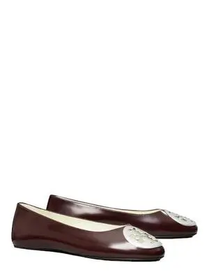 Tory Burch Reva Ballerina Flat - Dark Carmine