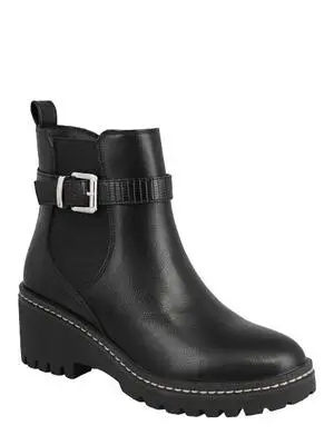 Mia Block Heel Boot - Black