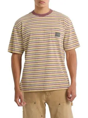 GUESS ORIGINALS Stripe Pocket T-shirt - Beige