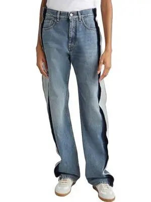 MAISON MARGIELA Deconstructed Straight-leg Jeans - Blue