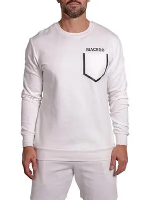 MACEOO Pocket Sweatshirt - White