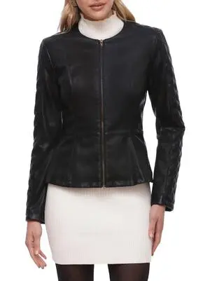 BAGATELLE Faux Leather Zip-Up Jacket