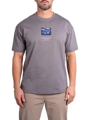 MACEOO Ascension Rest Cotton Graphic T-shirt - Grey