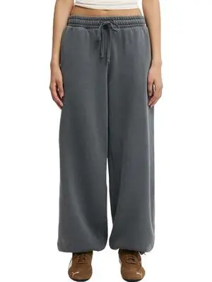 COTTON ON Balloon Track Pants - Washed Light Grey