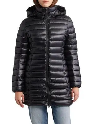 SAVE THE DUCK Miri Water Repellent Quilted Puffer Jacket - Black