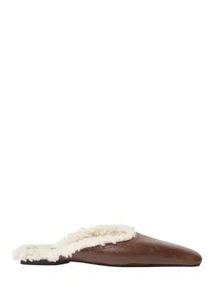 Stella McCartney Vegan Plush-lined Slippers - Espresso
