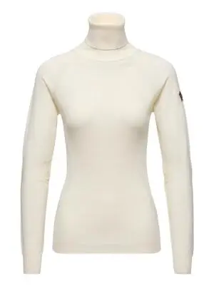 Moncler Wool Blend Turtleneck Sweater - White