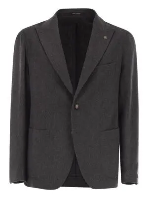 Tagliatore Cashmere And Virgin Wool Jacket - Grey