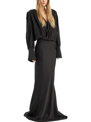 Remain Birger Christensen Blouson Gown - Black