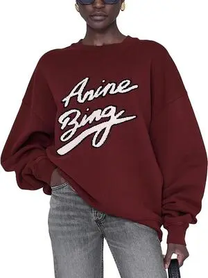 ANINE BING Miles Sweatshirt Burgundy