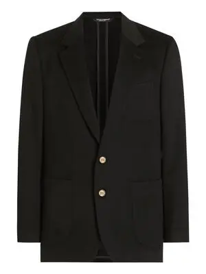 Dolce & Gabbana Single-breasted Portofino Cashmere Jacket - Black