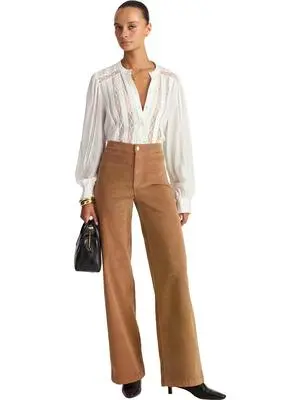 Madewell Wide-leg Corduroy Pant - Toasted Umber