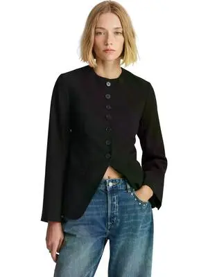 Madewell The Nolita Cutaway Blazer - Black