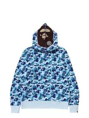 A BATHING APE Abc Camo 2nd Ape Pullover Hoodie - Blue