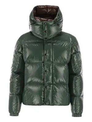 Moncler Parana Short Down Jacket With Hood - Green