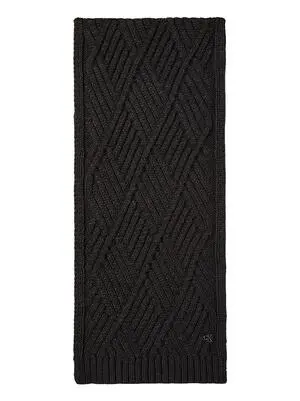 Calvin Klein Cable Knit Scarf - Black
