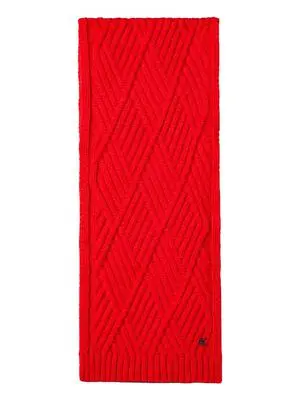 Calvin Klein Cable Knit Scarf Red