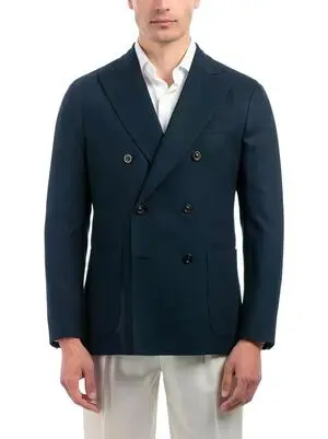 Boglioli Peak-lapel Double-breasted Blazer - Blue