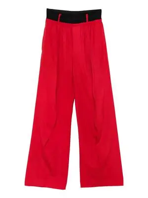 ALAINPAUL Pleated-front Trousers - Red
