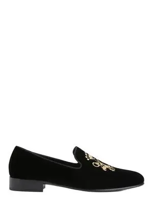 GIUSEPPE ZANOTTI Terence Embroidered Loafers - Black