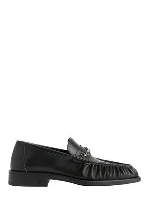 GIUSEPPE ZANOTTI Weeston Chain Leather Loafers - Black