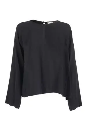 FORTE_FORTE Long-sleeve Blouse - Black