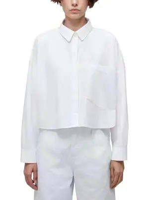 OSKLEN Long Sleeve Cropped Shirt - White