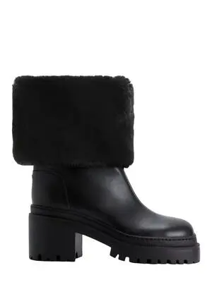GIUSEPPE ZANOTTI Mairi Fur-cuff Boots - Black