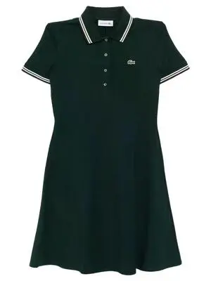 Lacoste Polo-collar Shirt Dress - Green