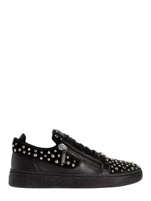 GIUSEPPE ZANOTTI Studded Zip-up Sneakers - Black